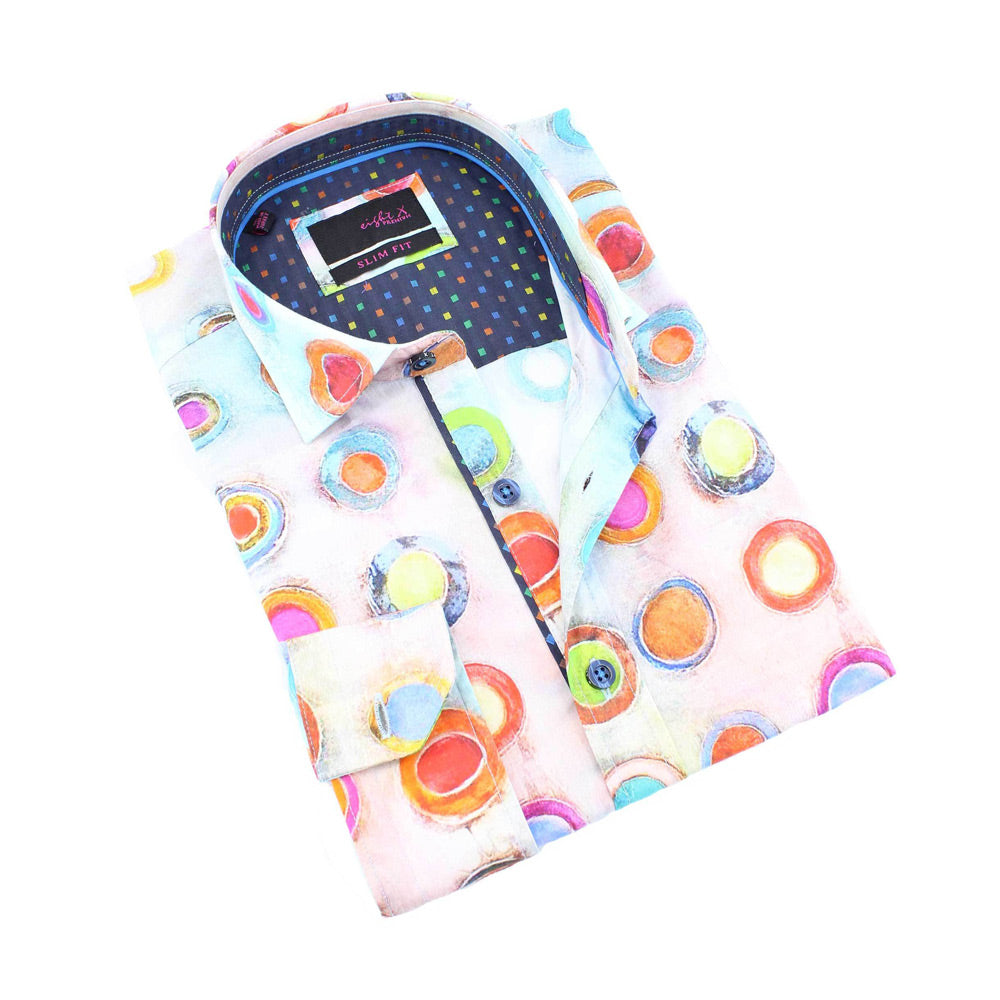 Eight-X | Designer Dress Shirts | Modern Colorful Print Shirt